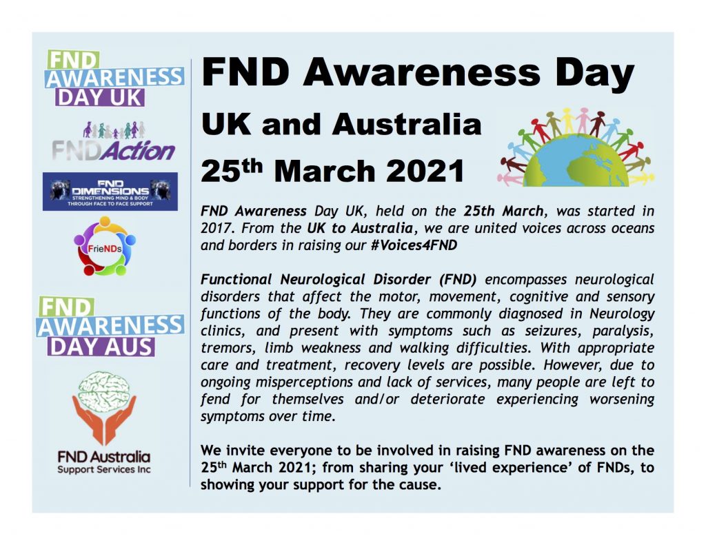 FND Awareness Day 25-Mar-21 | FND Australia Support Services